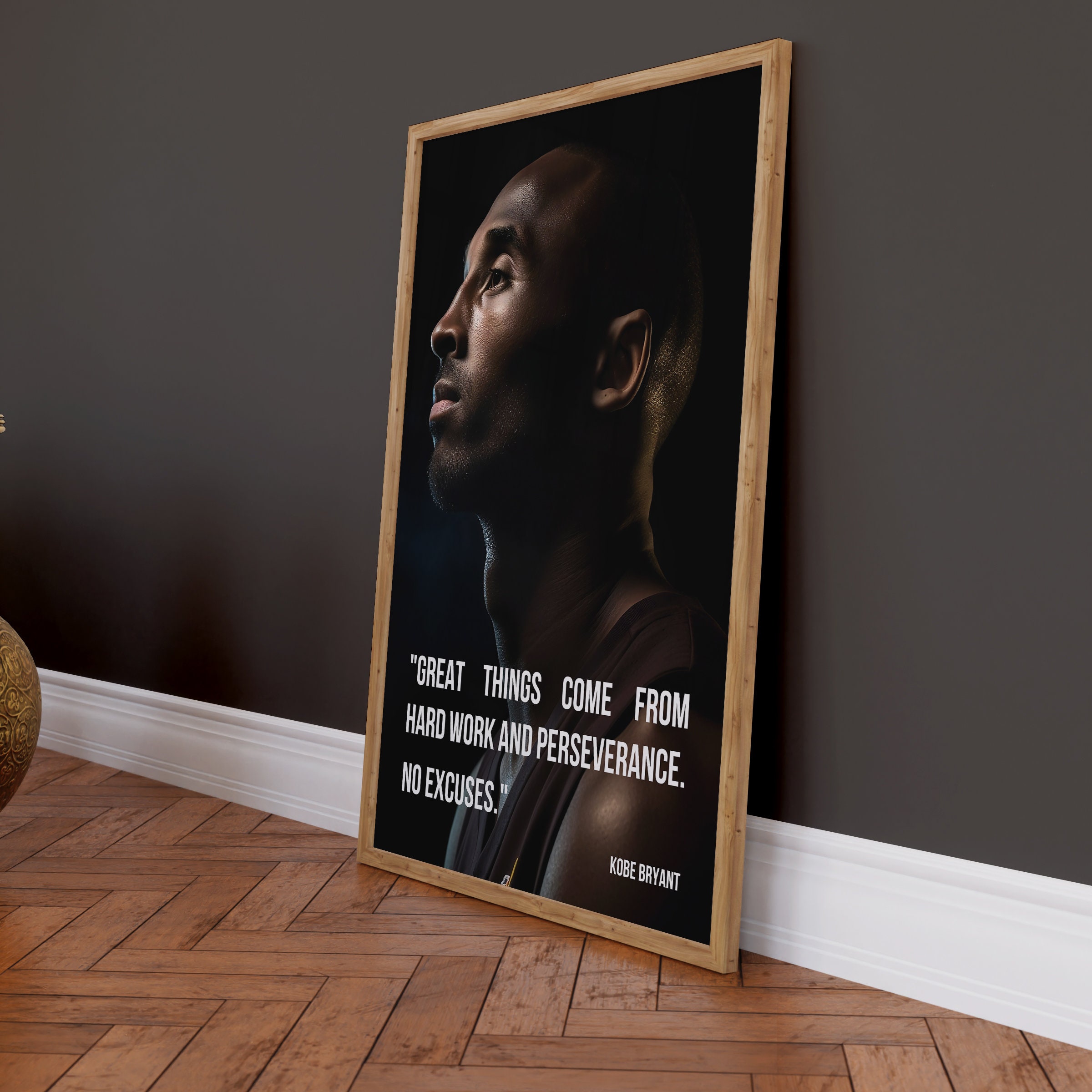 Kobe Bryant Inspirational Quote "hard Work and Perseverance ...