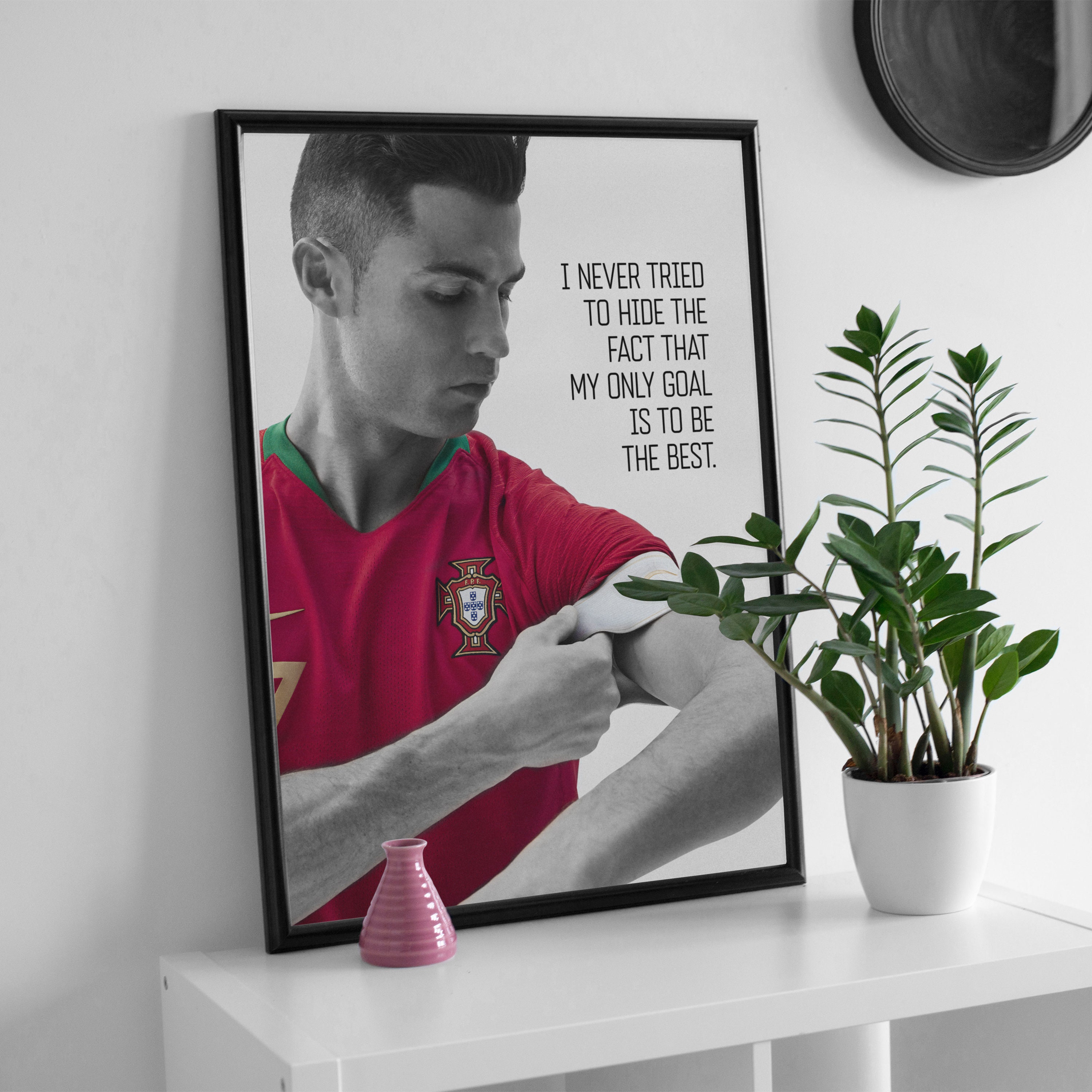 Cristiano Ronaldo Poster Soccer Jersey Portugal CR7 Poster Football ...