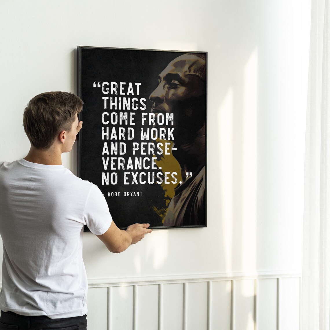 Kobe Bryant Inspirational Quote "great Things Come From Hard Work and ...