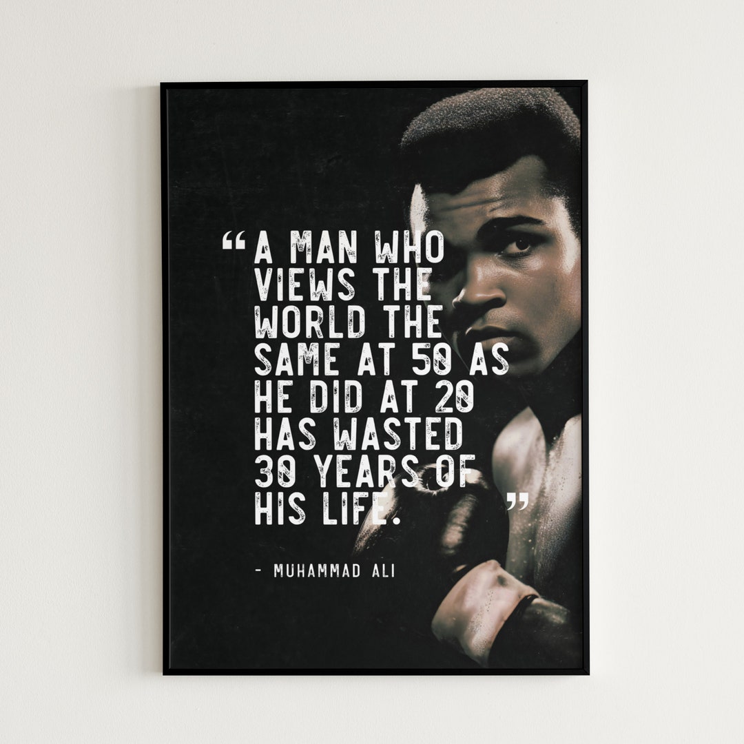 Muhammad Ali Poster Man Cave Boxing Gift for Him Muhammad Ali Printable ...