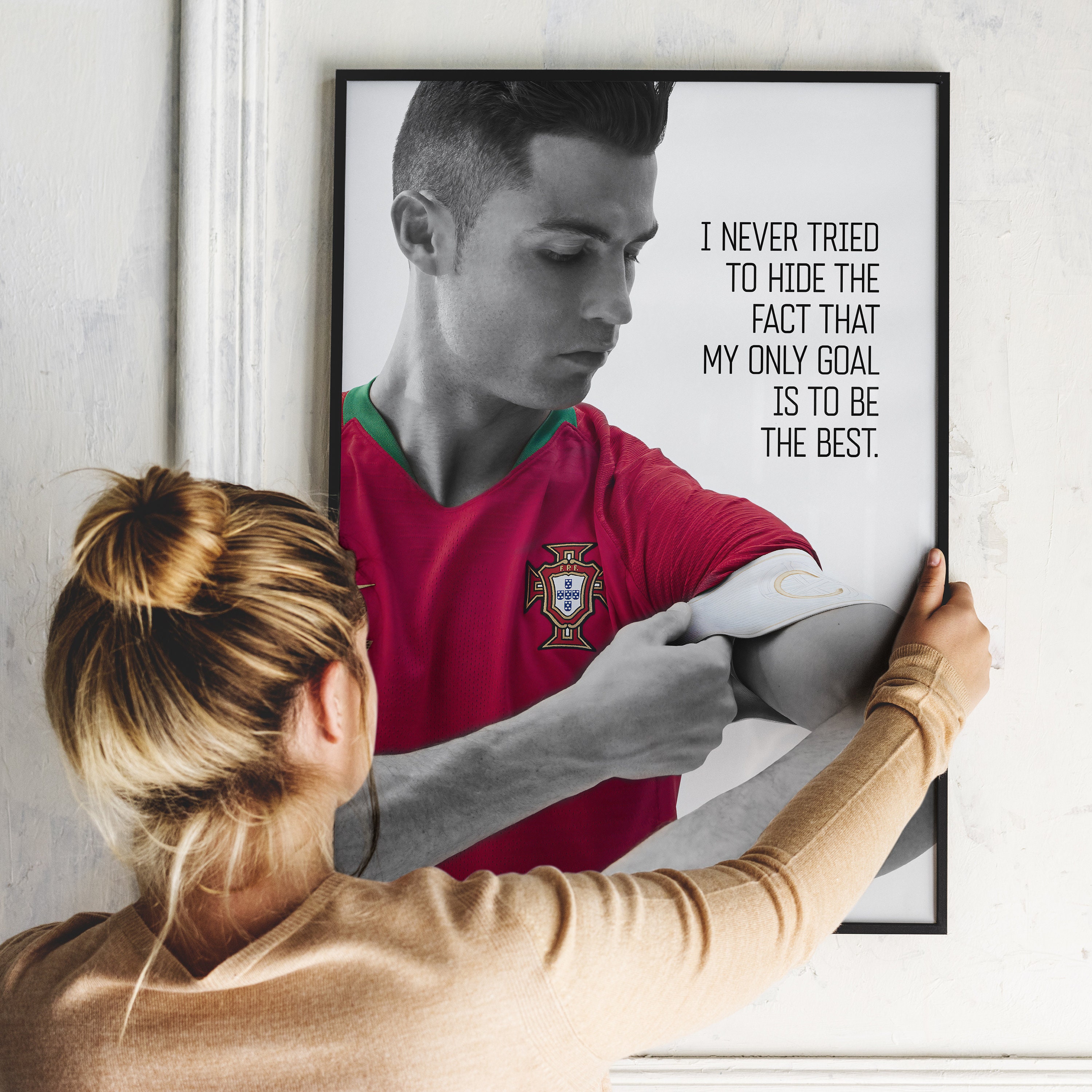 Cristiano Ronaldo Poster Soccer Jersey Portugal CR7 Poster Football ...