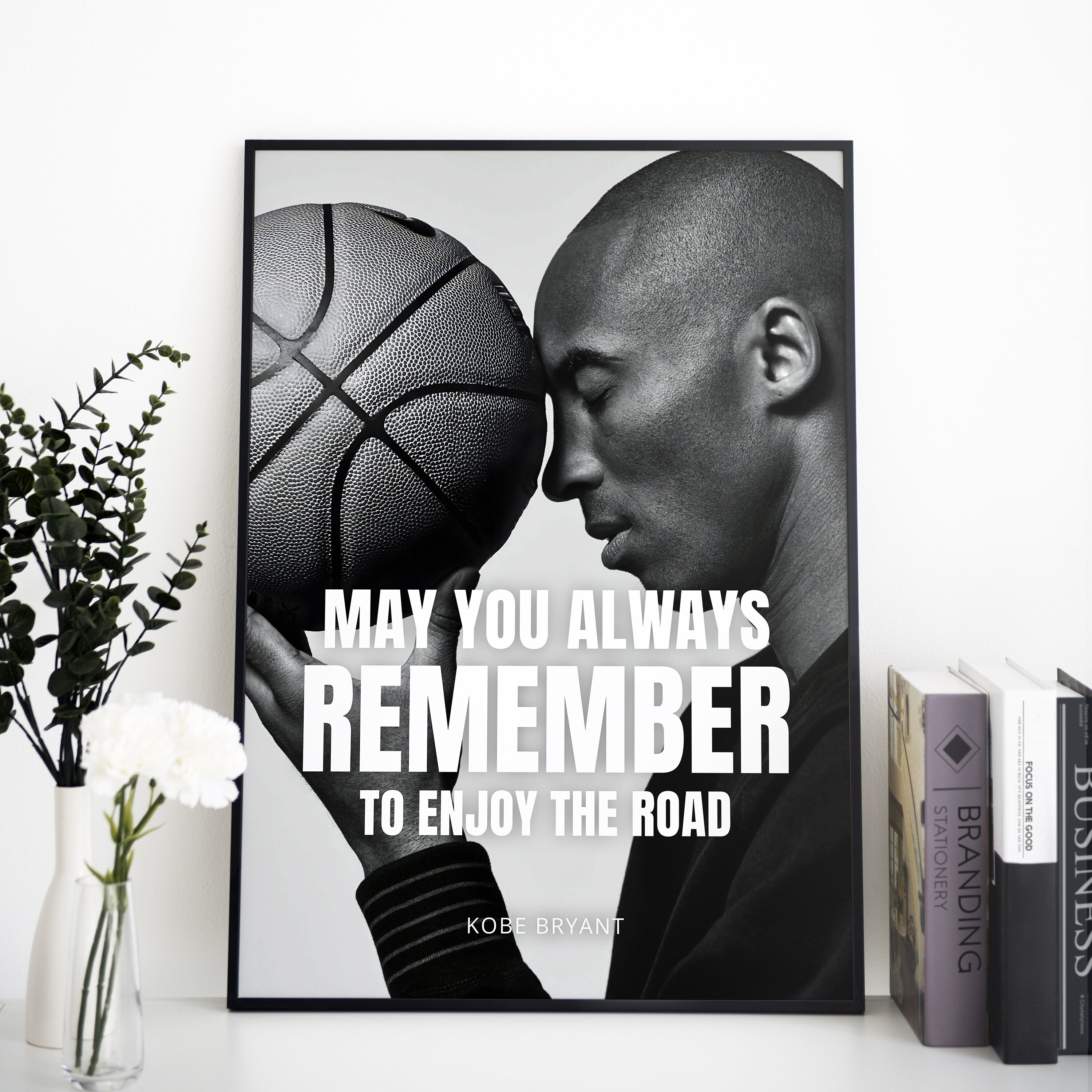 Kobe Bryant Poster, Basketball Wall Art, Lakers, NBA Poster, Enjoy the ...