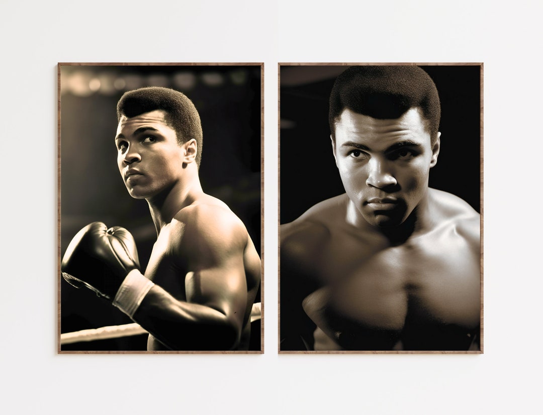 Muhammad Ali Poster Duo | Motivational Wall Decor | Printable Wall Art ...