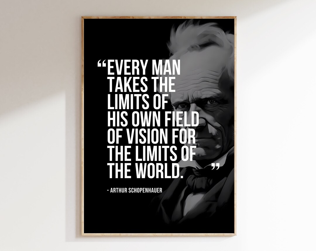 Arthur Schopenhauer Inspirational Quote Poster | High-resolution ...
