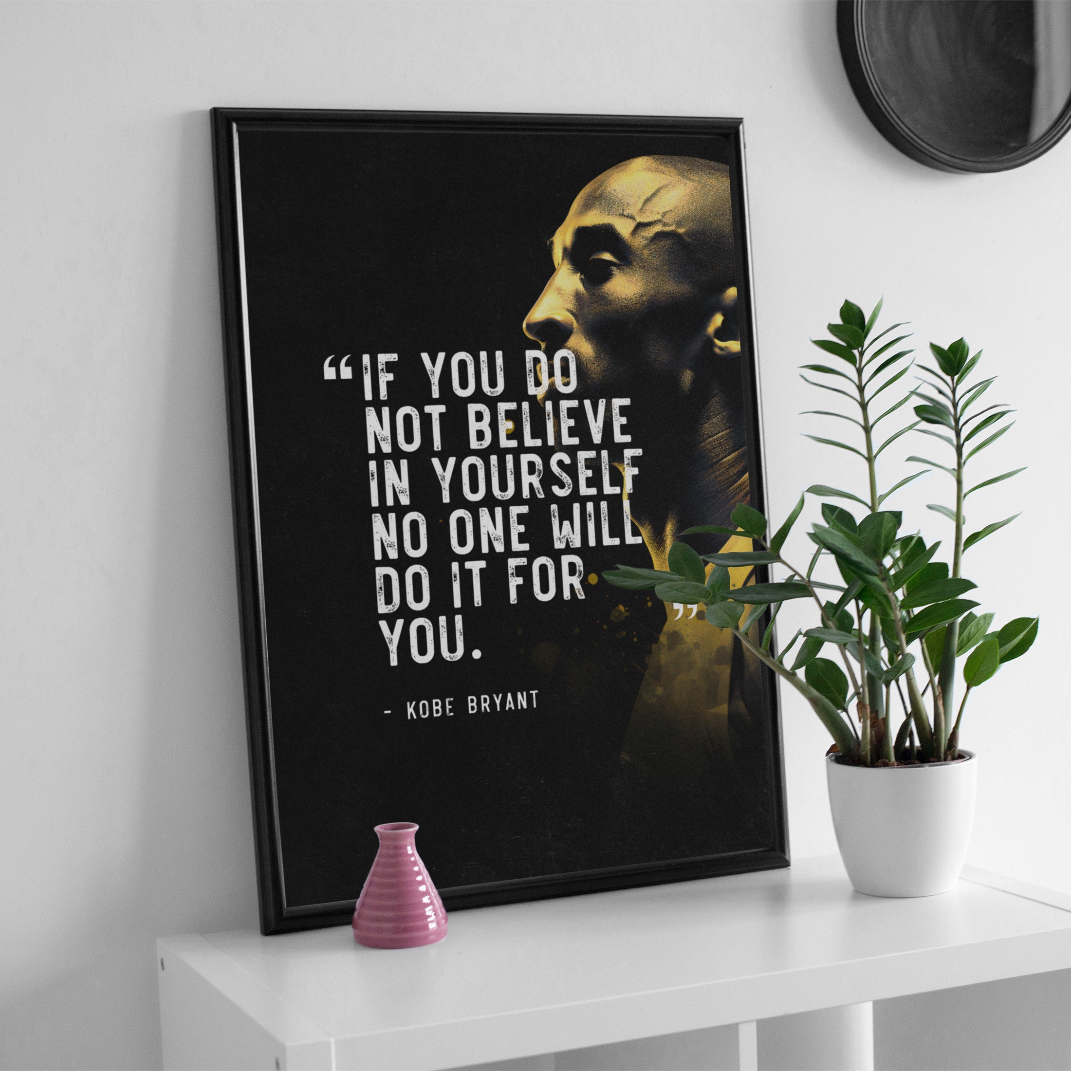 Kobe Bryant Poster Inspirational Quote NBA Wall Art NBA Legend LA ...