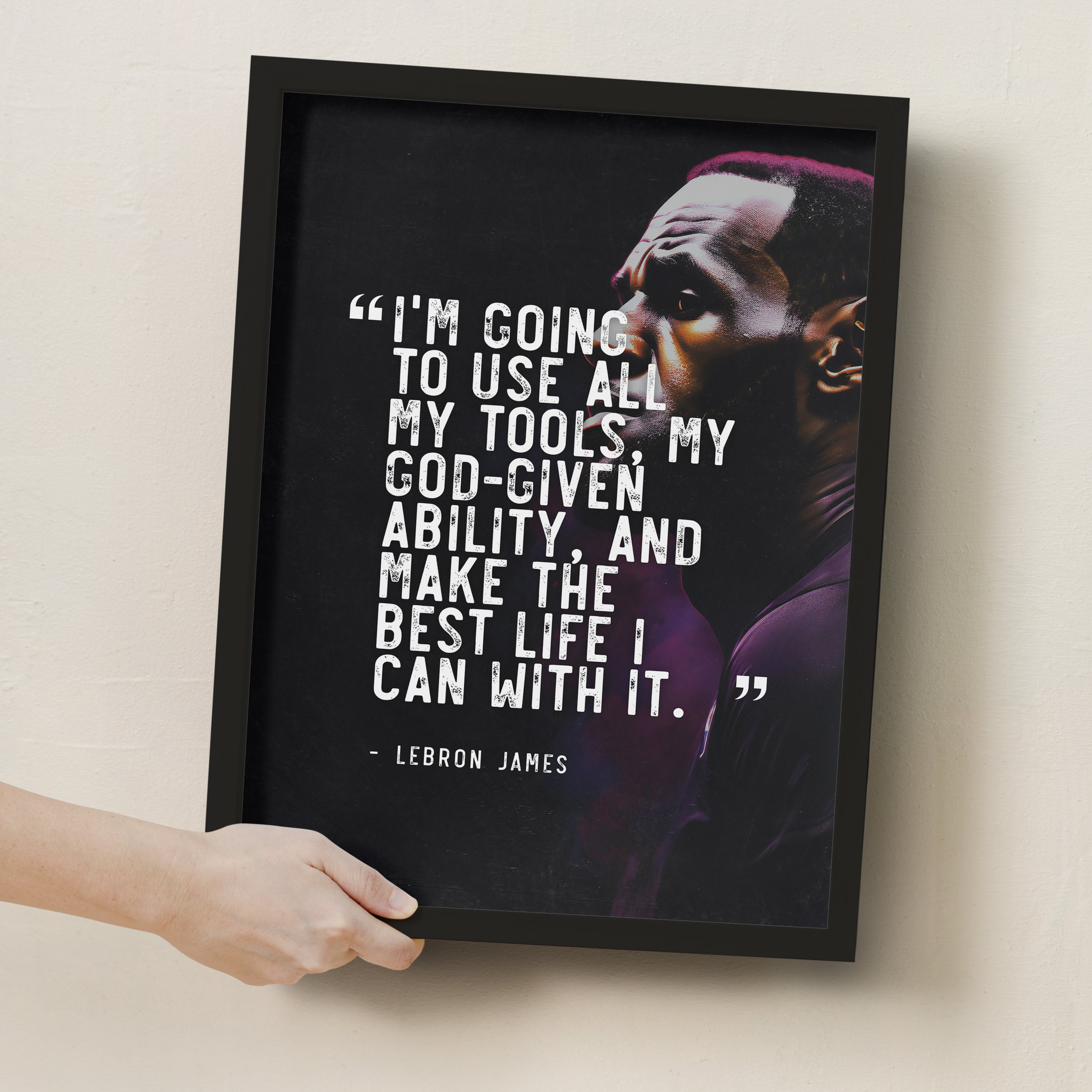 Lebron James Poster Inspirational Quote NBA Wall Art NBA - Etsy