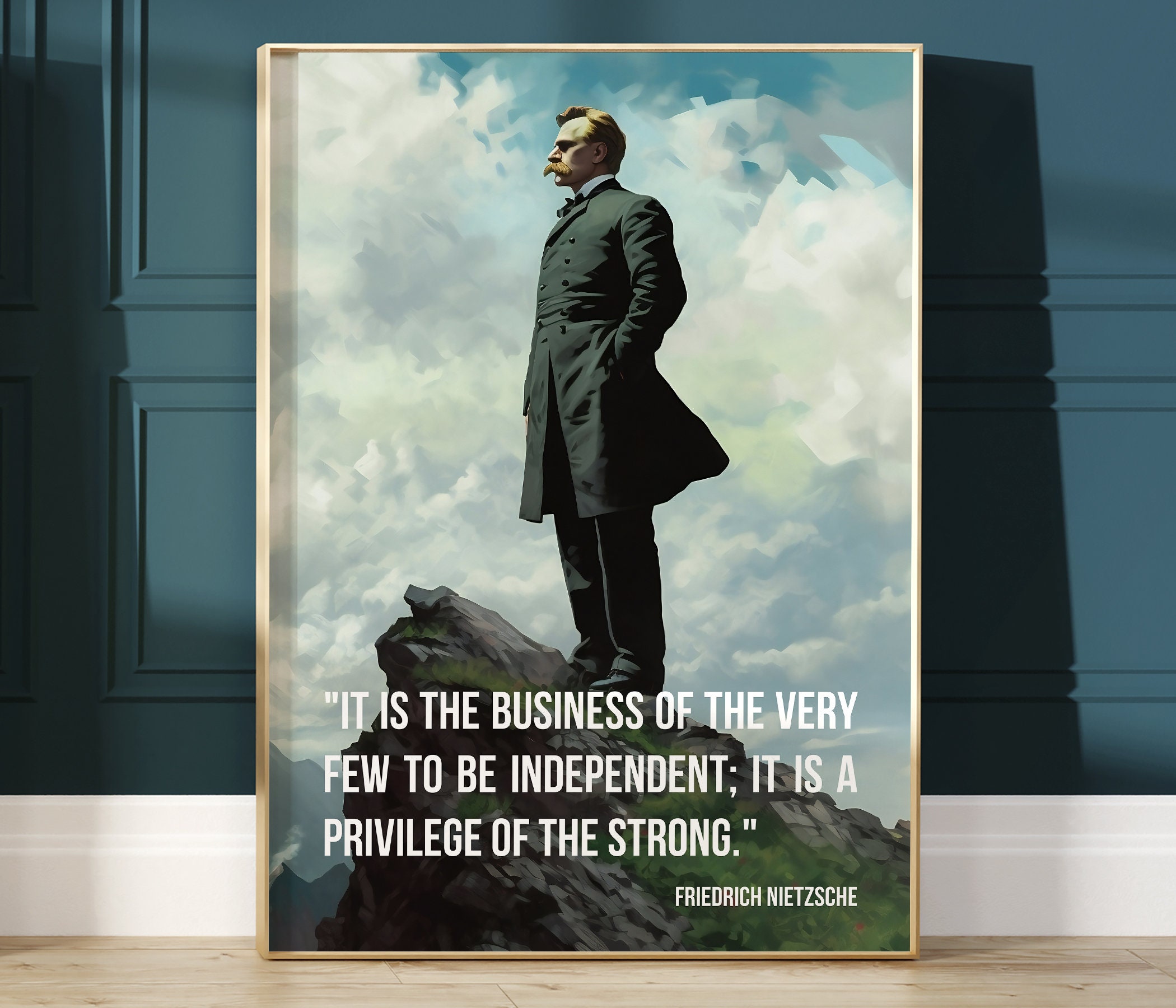 Friedrich Nietzsche Inspirational Quote Duo, Motivational Quote ...