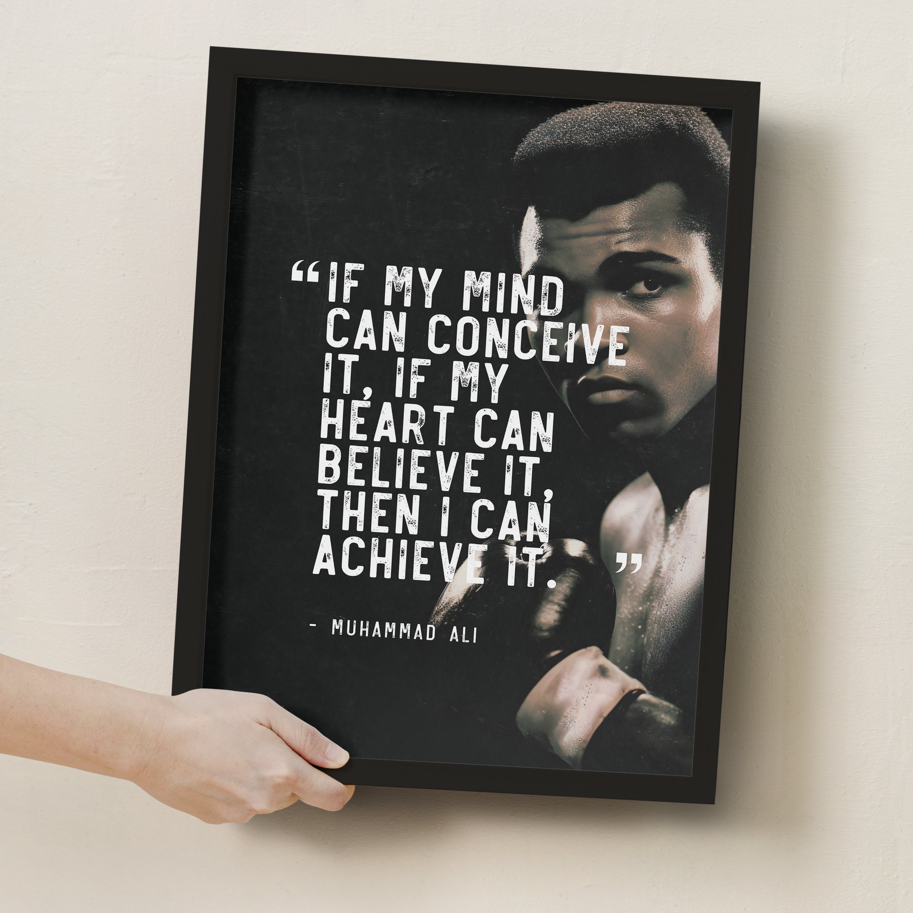 Muhammad Ali Poster Man Cave Boxing Gift for Him Muhammad Ali Printable ...