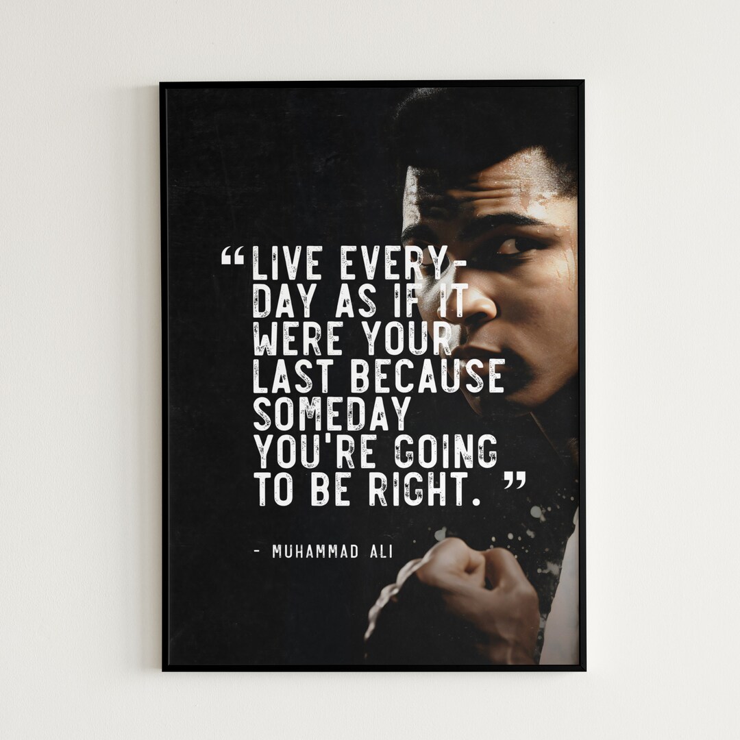 Muhammad Ali Poster Man Cave Boxing Gift for Him Muhammad Ali Printable ...