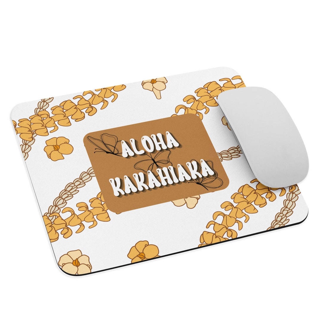 Aloha Kakahiaka Mouse Pad, Puakenikeni Flower Design, Tropical Flower ...