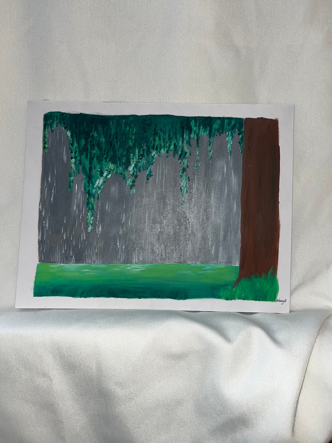 Rainy Day Under a Willow Tree - Etsy