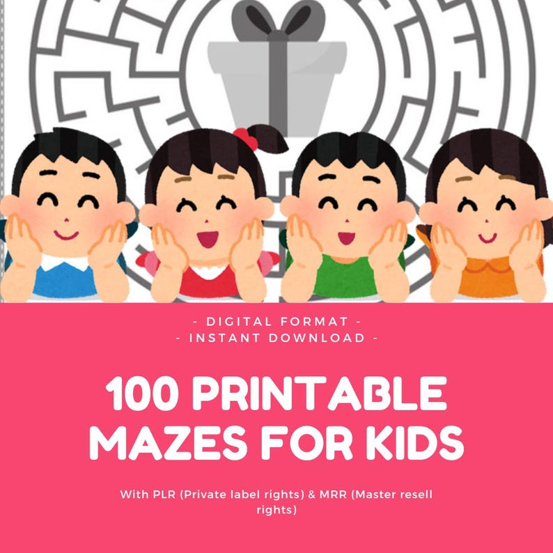 100 Printable MAZES for Kids - Etsy