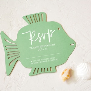 Sea Wedding Set Invitation Template Svg, Coral Reef With Fish Envelope ...