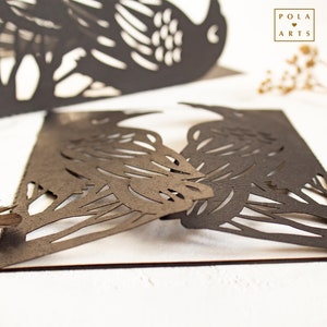 Gothic Wedding Invitation Template Svg, Crows Halloween Gatefold Invite ...