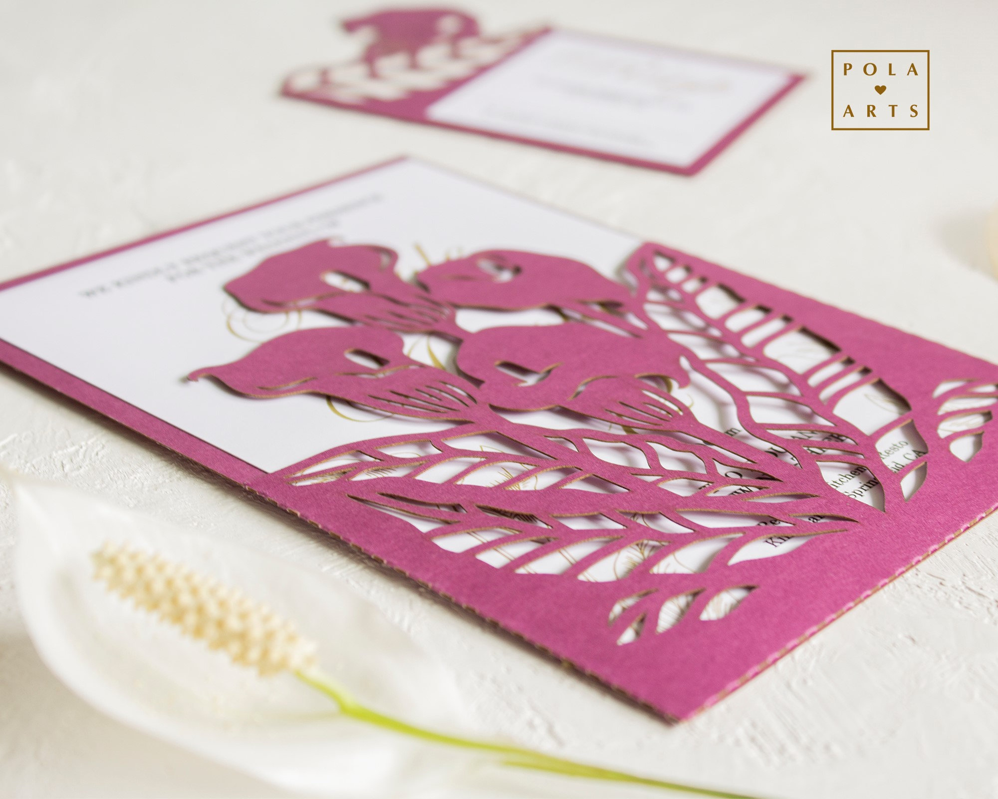 Calla Lilies Invitation Template Svg Flowers Invitation - Etsy