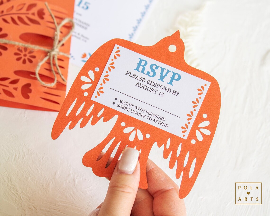Mexican Birds Invitation Template Svg, Flower Wedding Set, Rsvp Bird ...