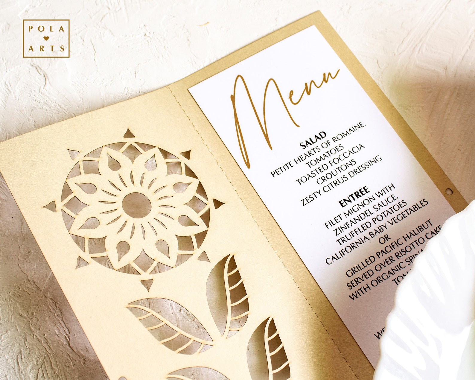 Ethnic Flower Wedding Menu Svg Template Rustic Wedding - Etsy