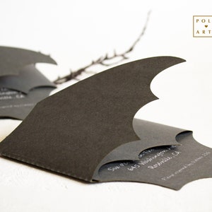Bat Invitation Template Svg, Gothic Wedding, Halloween Decor Invite ...