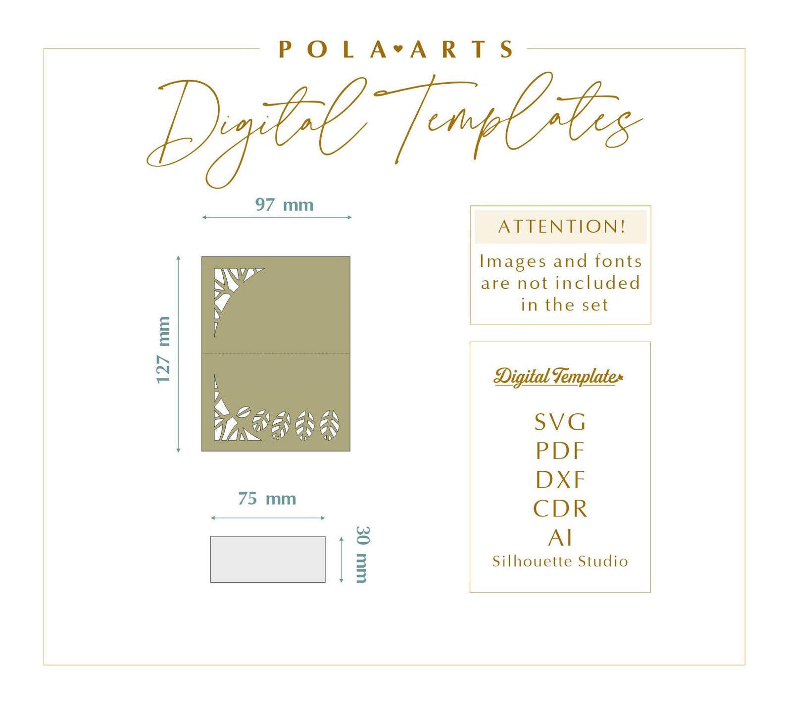 Dry Leaves Place Card Svg Template, Tree Branches Wedding Table Guest ...