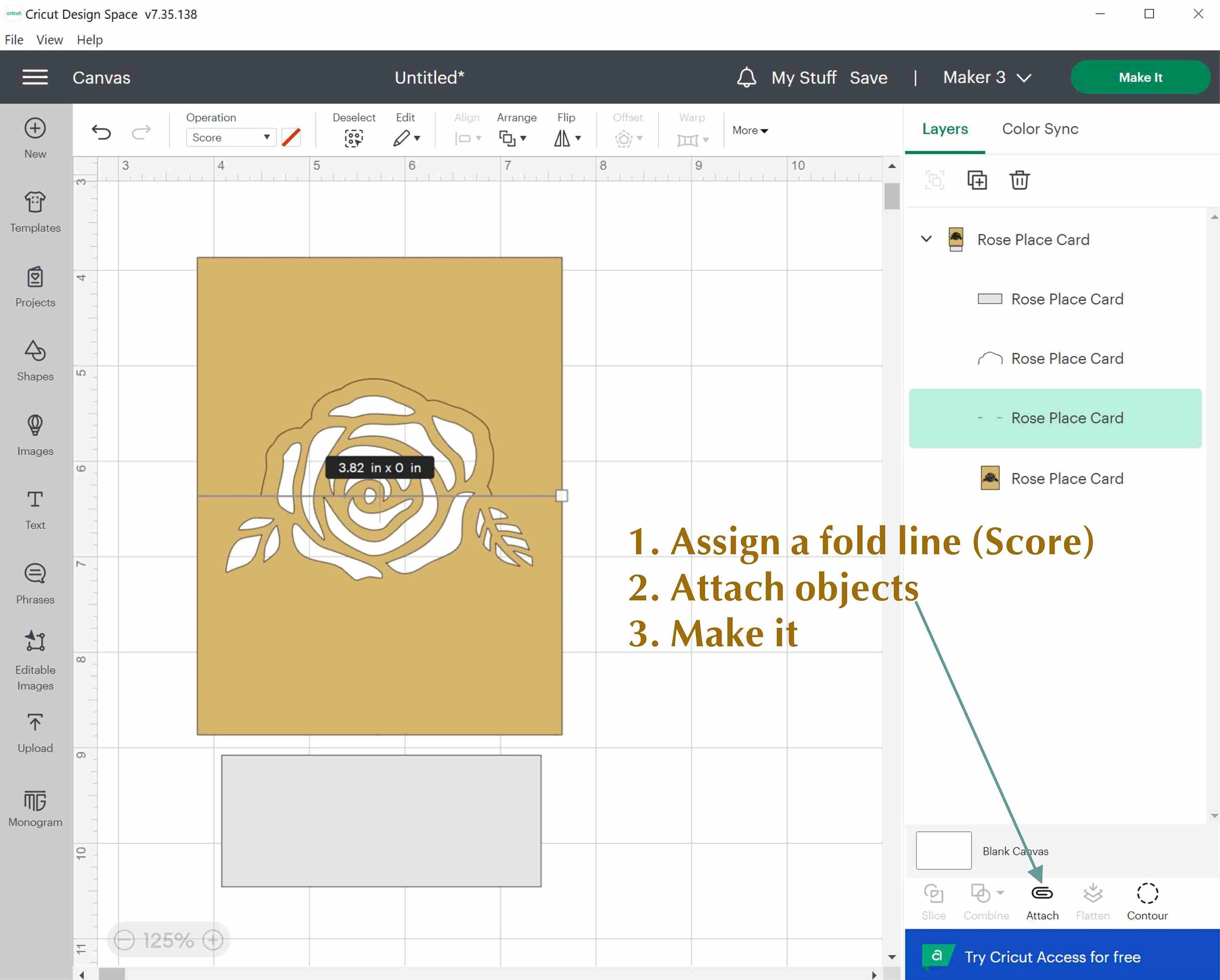 Rose Place Card Template Svg, Wedding Table Card for for Cricut, Laser ...