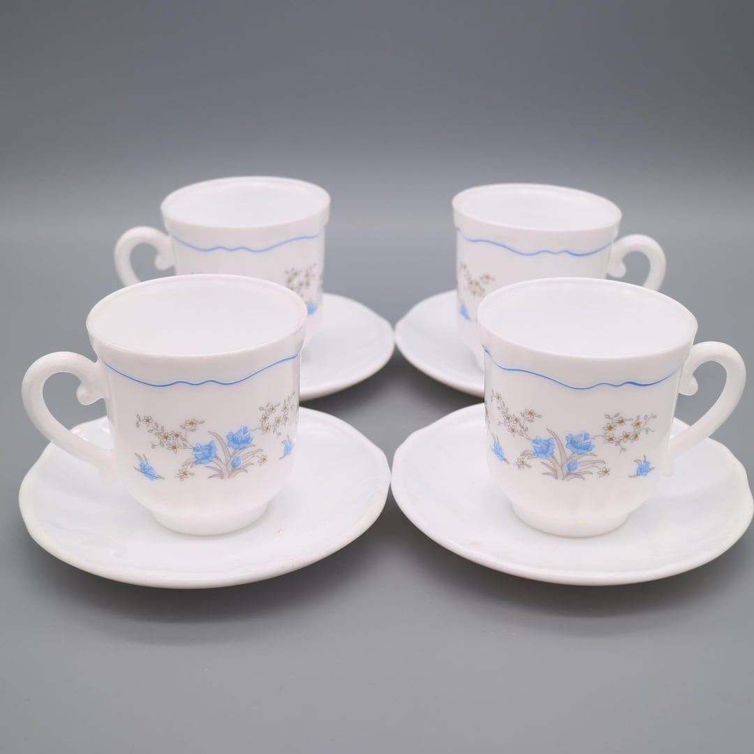 Vintage Arcopal France Romantique Tea Cup and Saucer Sets - Etsy