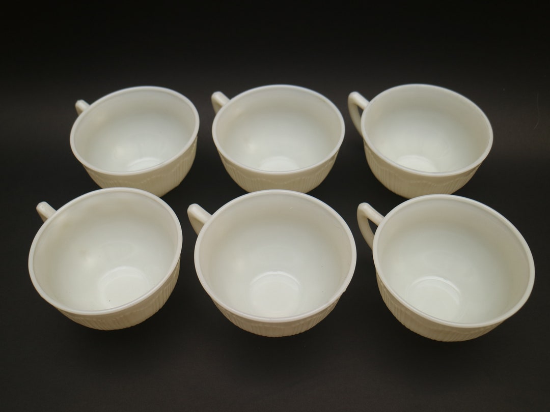 Vintage Ivory Milk Uranium Glass Tea Cups by Corex Set of 6 - Etsy