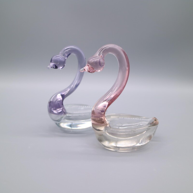 Glass Swan - Etsy