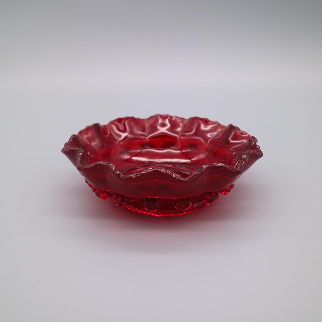 Vintage EAPG Ruby Red 5" Glass Berry Bowl, Ruby Glass Candy Dish - Etsy