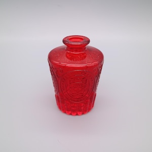 Vintage Ruby Red Glass Perfume Bottle / Bud Vase - Etsy