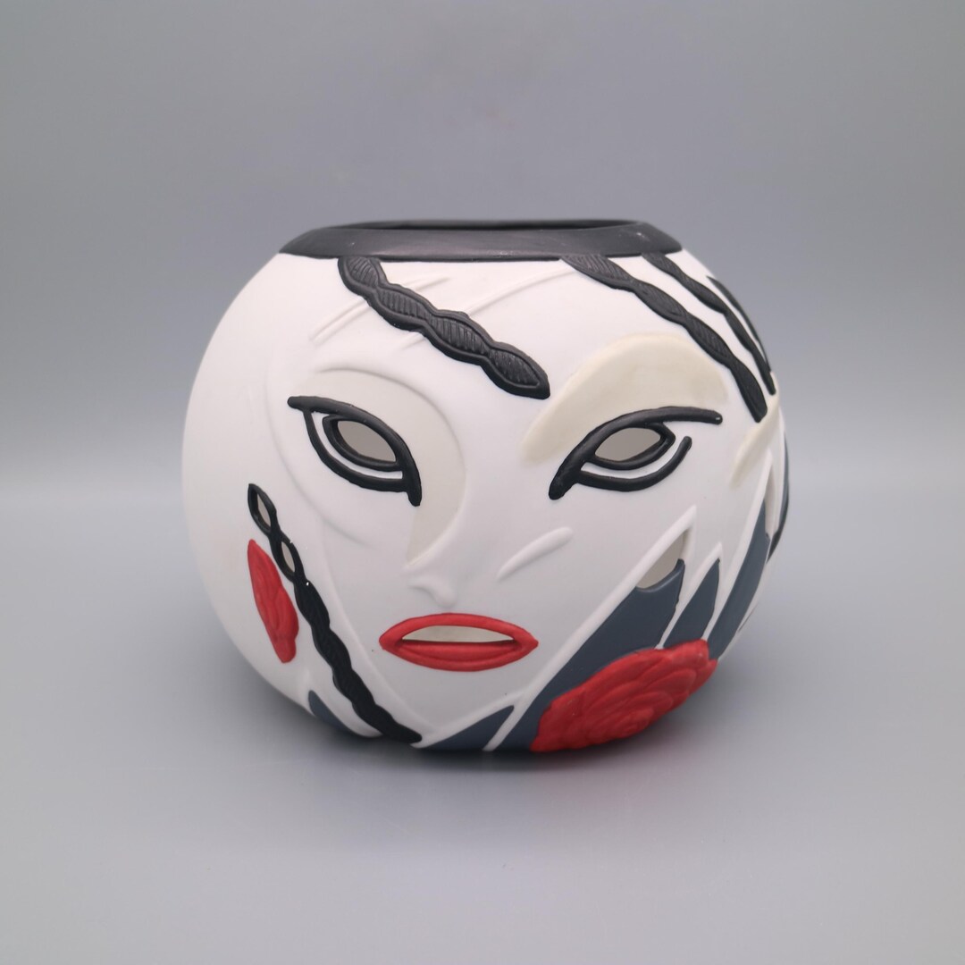 Vintage Partylite Enchanted Empress Face Candle Holder Cutout Asian ...