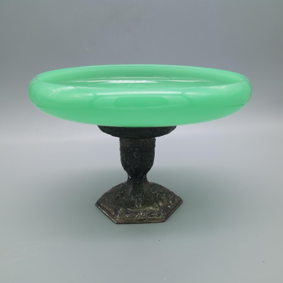 Vintage Antique Art Deco Victorian Style Jadeite Pedestal Compote - Etsy
