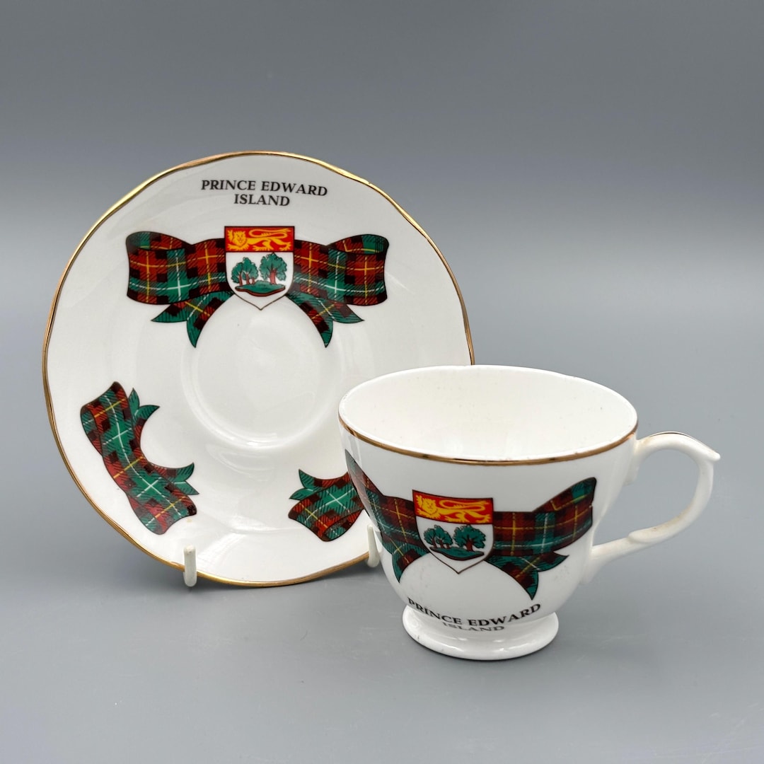Vintage Crown Staffordshire Prince Edward Island Tartan Bone China ...