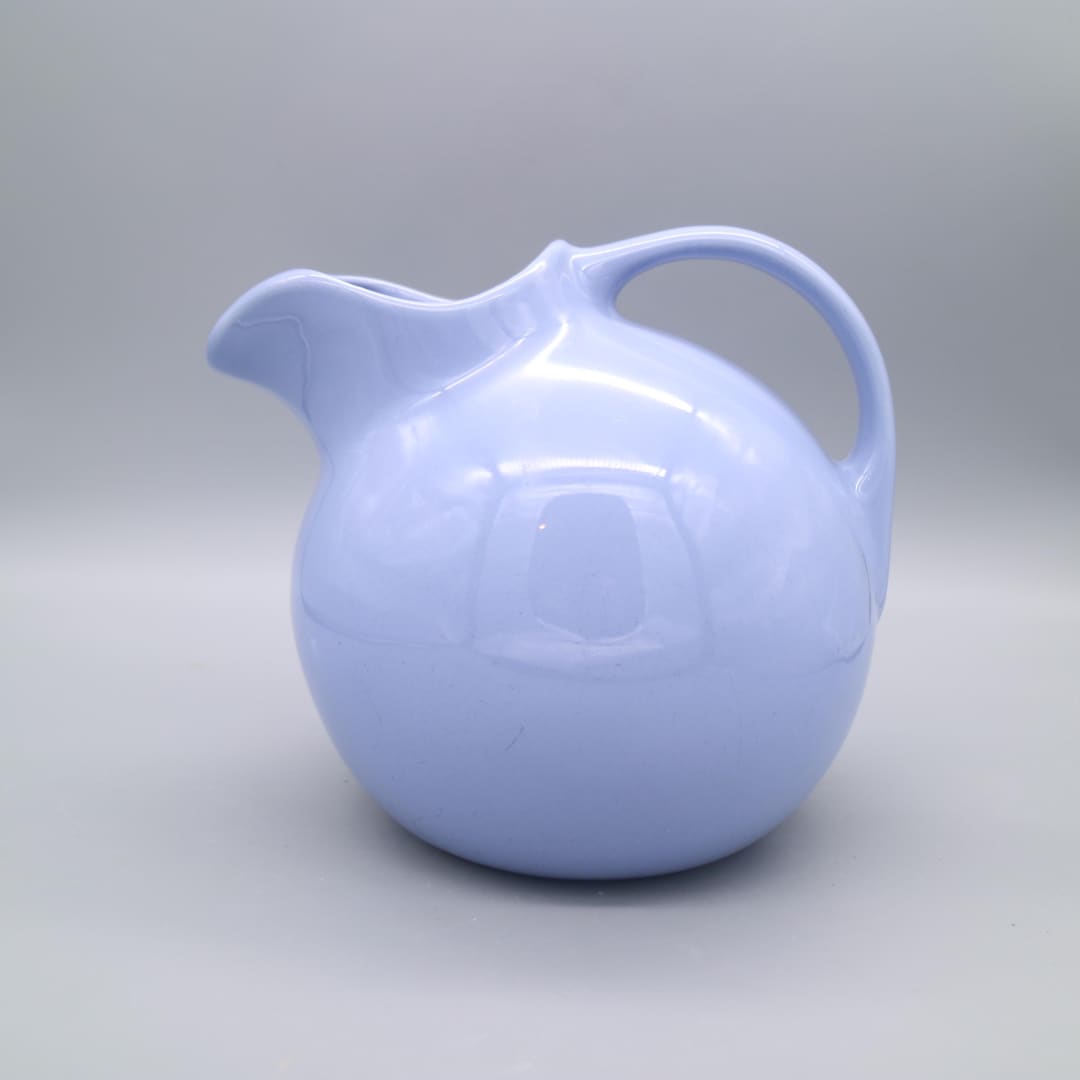 Vintage Blue Hall Pottery Tilted Ball Pitcher #633 Ice Lip - Etsy