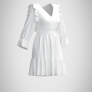 Sewing Pattern Tiered Dress Open Back - Etsy