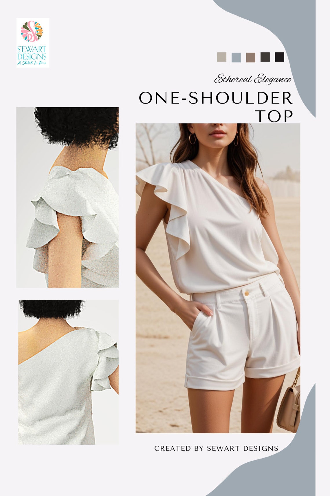 Sewing Pattern Beginners One-shoulder Top - Etsy