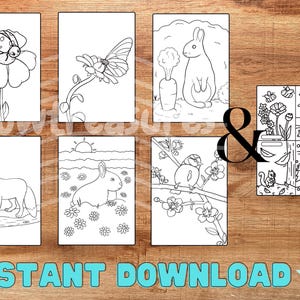 Spring Animals Coloring Sheets for Kids | Printable Downloadable ...