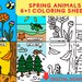 Spring Animals Coloring Sheets for Kids | Printable Downloadable ...