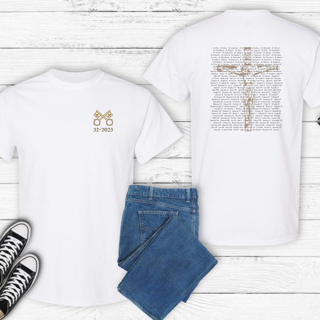 Catholic Pope T-shirt, Popes of All Time Shirt, Catholic Shirts for Men ...