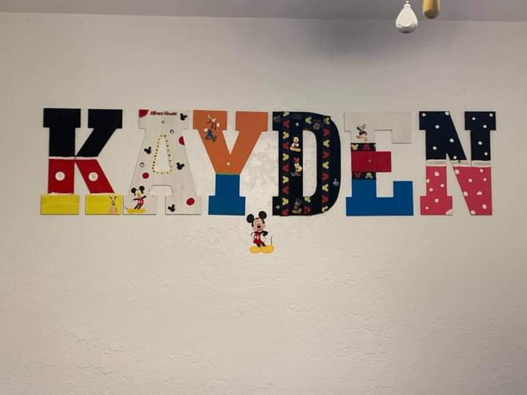 Mackey Mouse Wooden Letters - Etsy