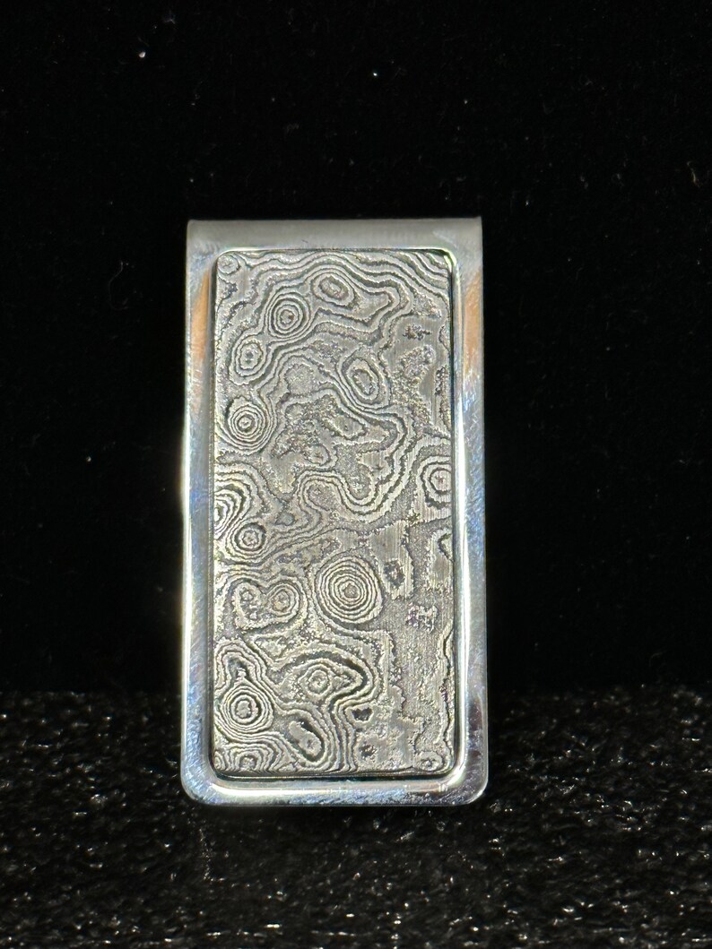 Random Pattern Damascus Money Clip - Etsy