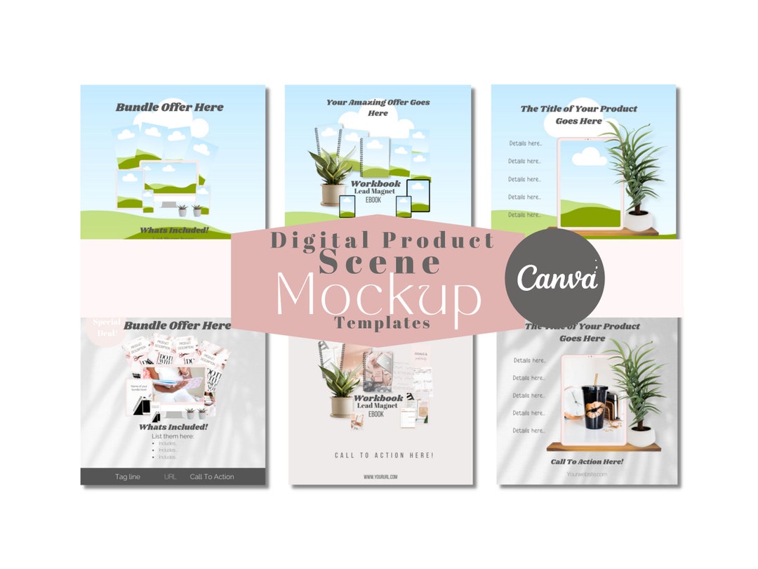 Scene Mockup Template, Mockup Bundle, Mockup Template, Social Selling ...