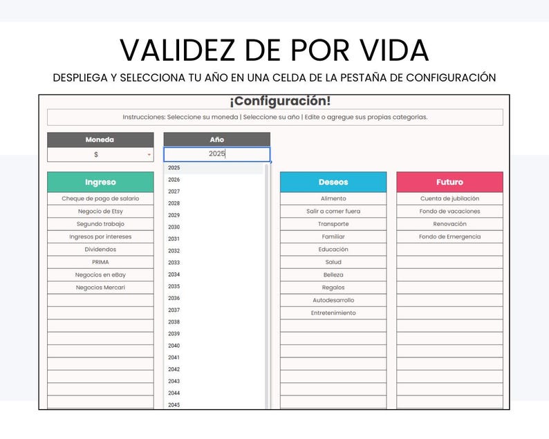 Spanish Budget Planner, Presupuesto 50 30 20 / Plantillas de finanzas ...