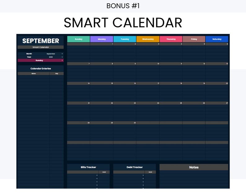 Monthly Budget Planner Google Sheets | Expense Tracker Spreadsheet ...