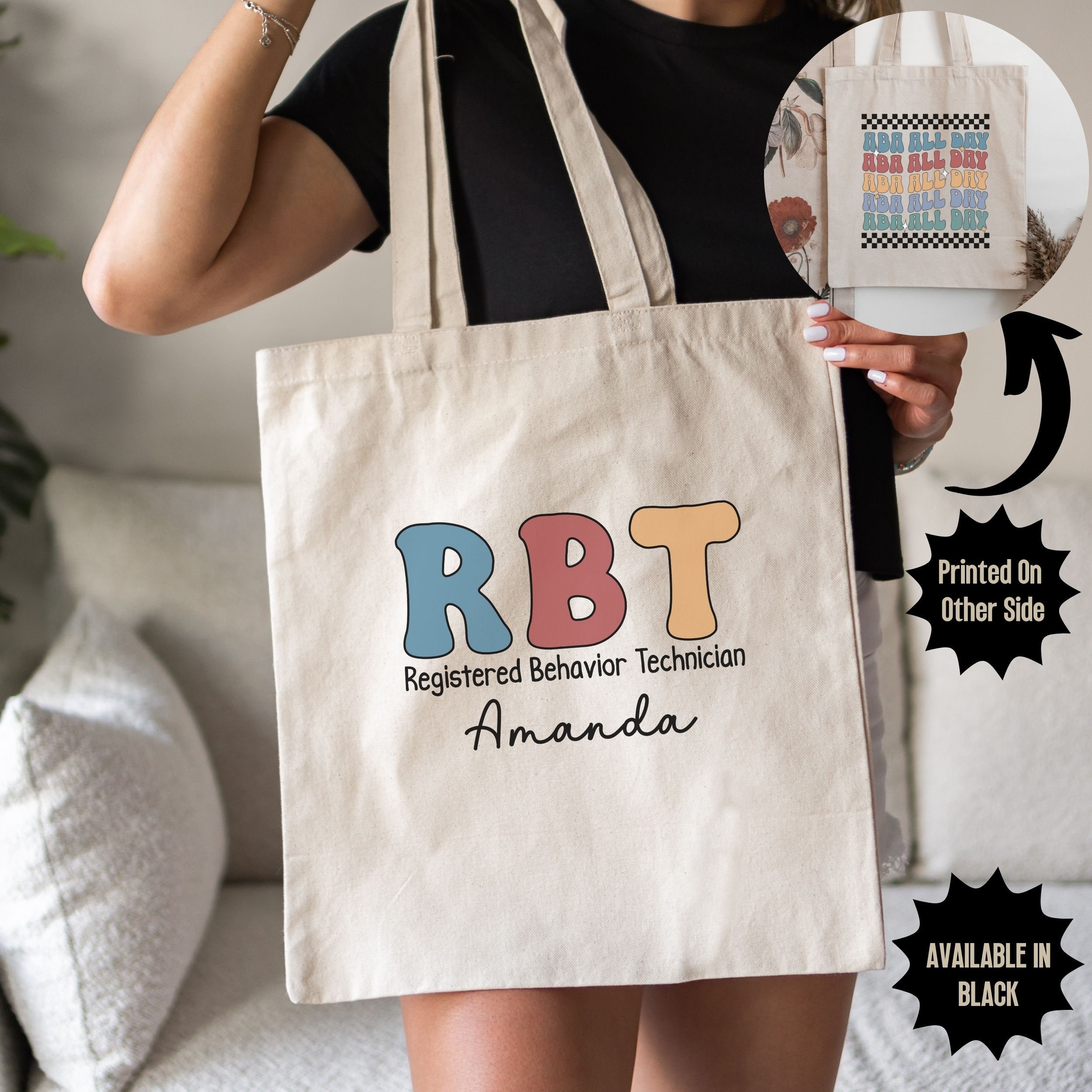 Personalized Registered Behavior Technician Tote Bag, Custom Gift for ...