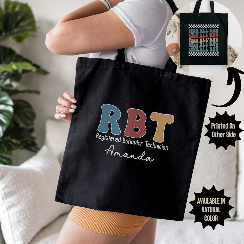 Personalized Registered Behavior Technician Tote Bag, Custom Gift for ...