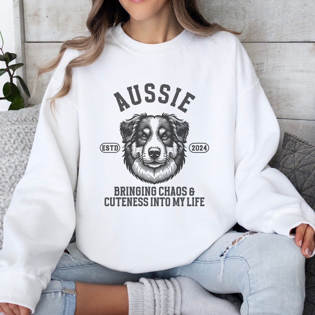 Personalized Australian Shepherd Dog Sweatshirt, Custom Gift for Aussie ...