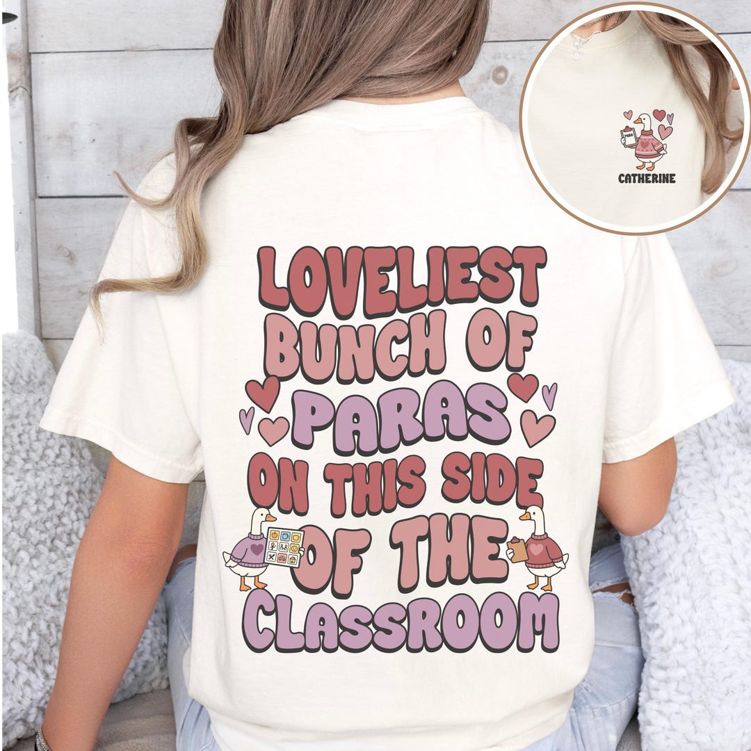 Personalized Paraprofessional Valentine Comfort Colors® Shirt, Parapro ...