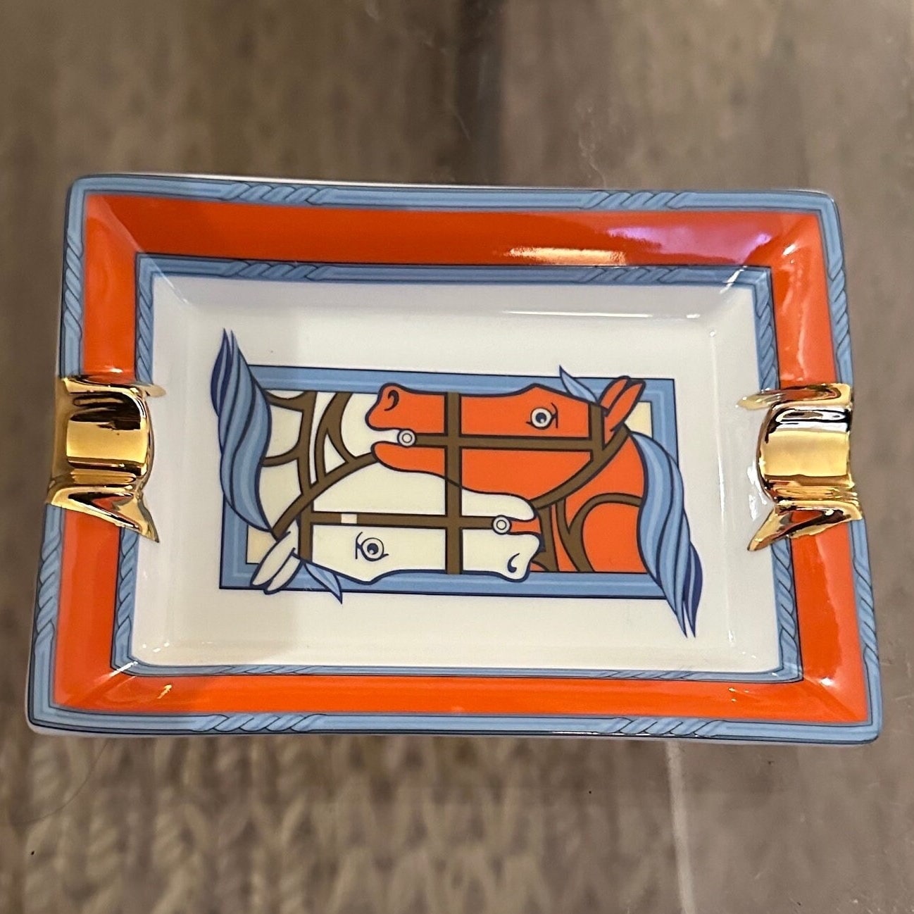 Mini Ashtray With Bright Orange H-inspired Design - Etsy