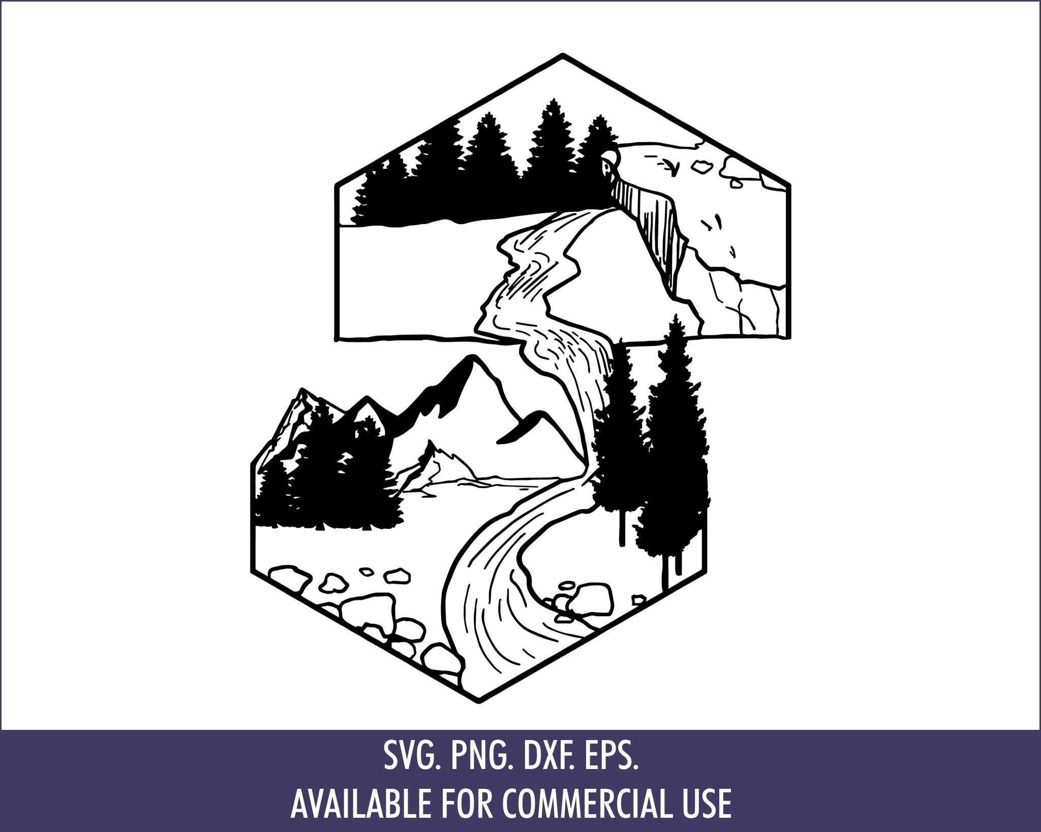 Mountain Svg Mountain Range Svg Nature Svg Hiking Svg - Etsy