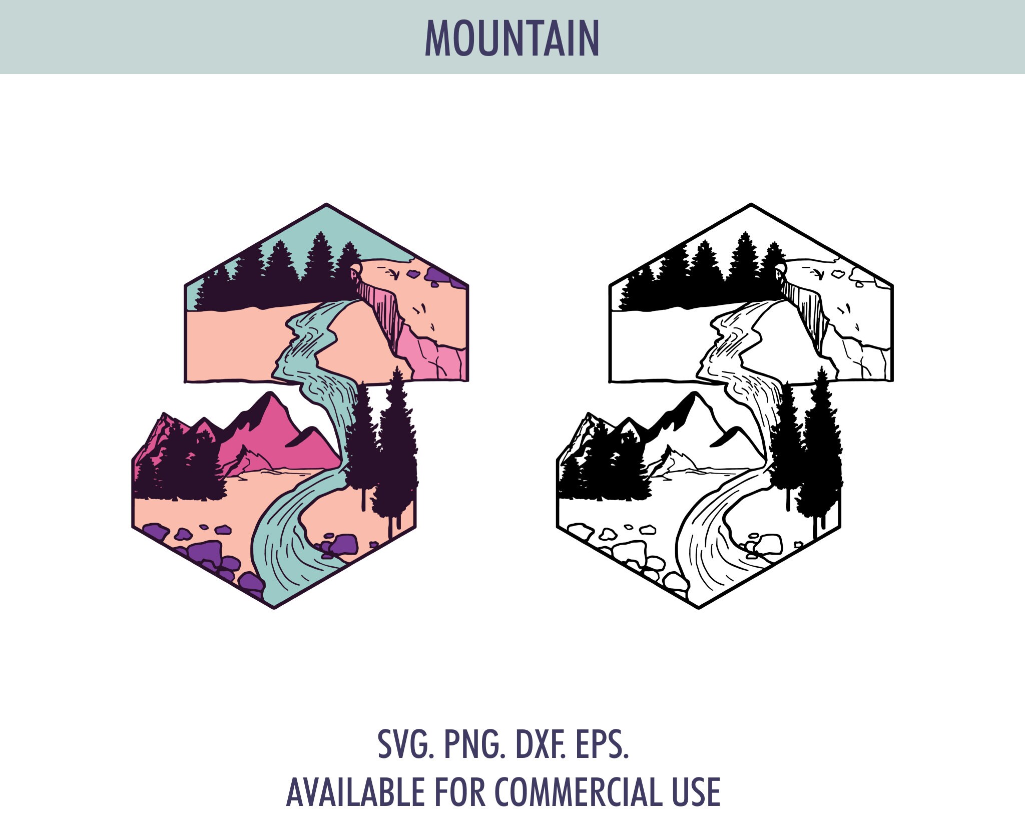 Mountain Svg Mountain Range Svg Nature Svg Hiking Svg - Etsy
